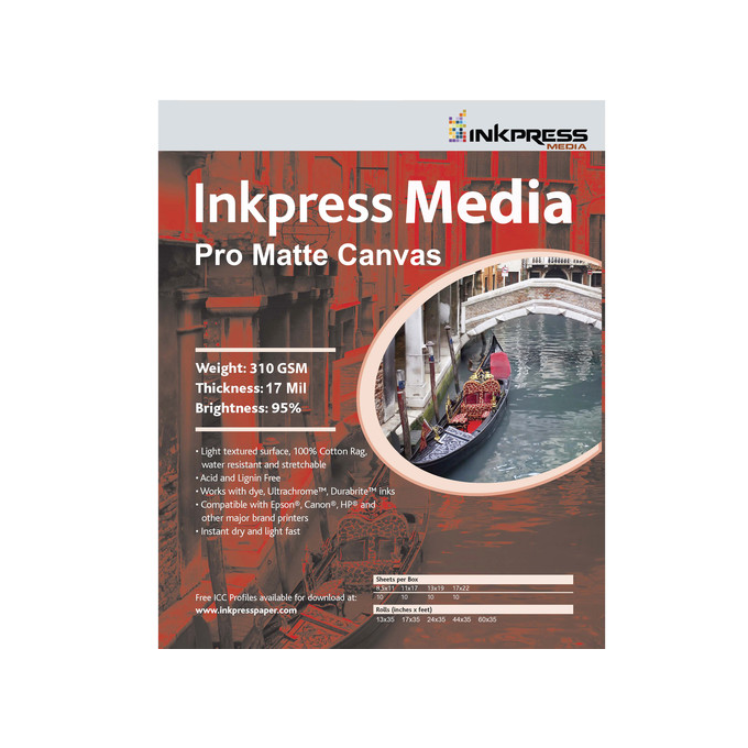 Inkpress Pro Matte Canvas 8,5 x 11 "- 10sheets PCM851110