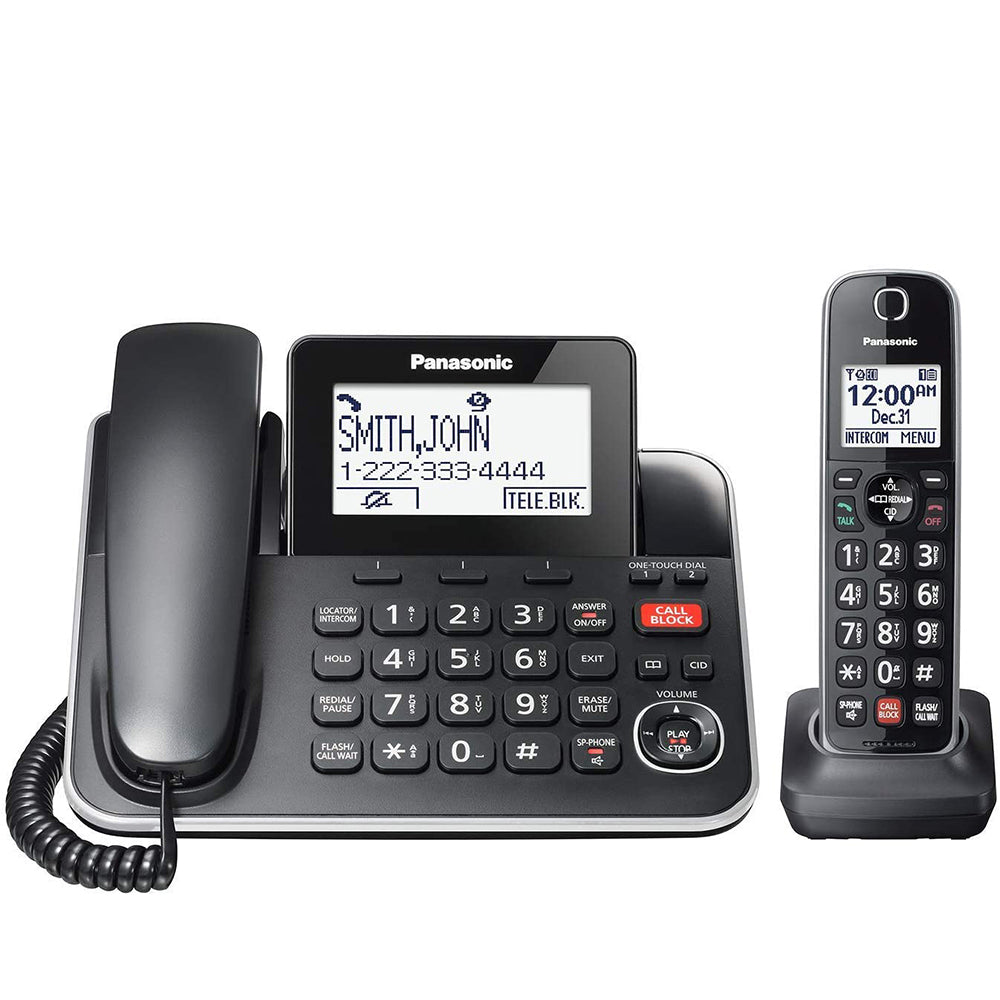Panasonic KXTGF870B - 1-Handset Digital Corded/Cordless Phone with