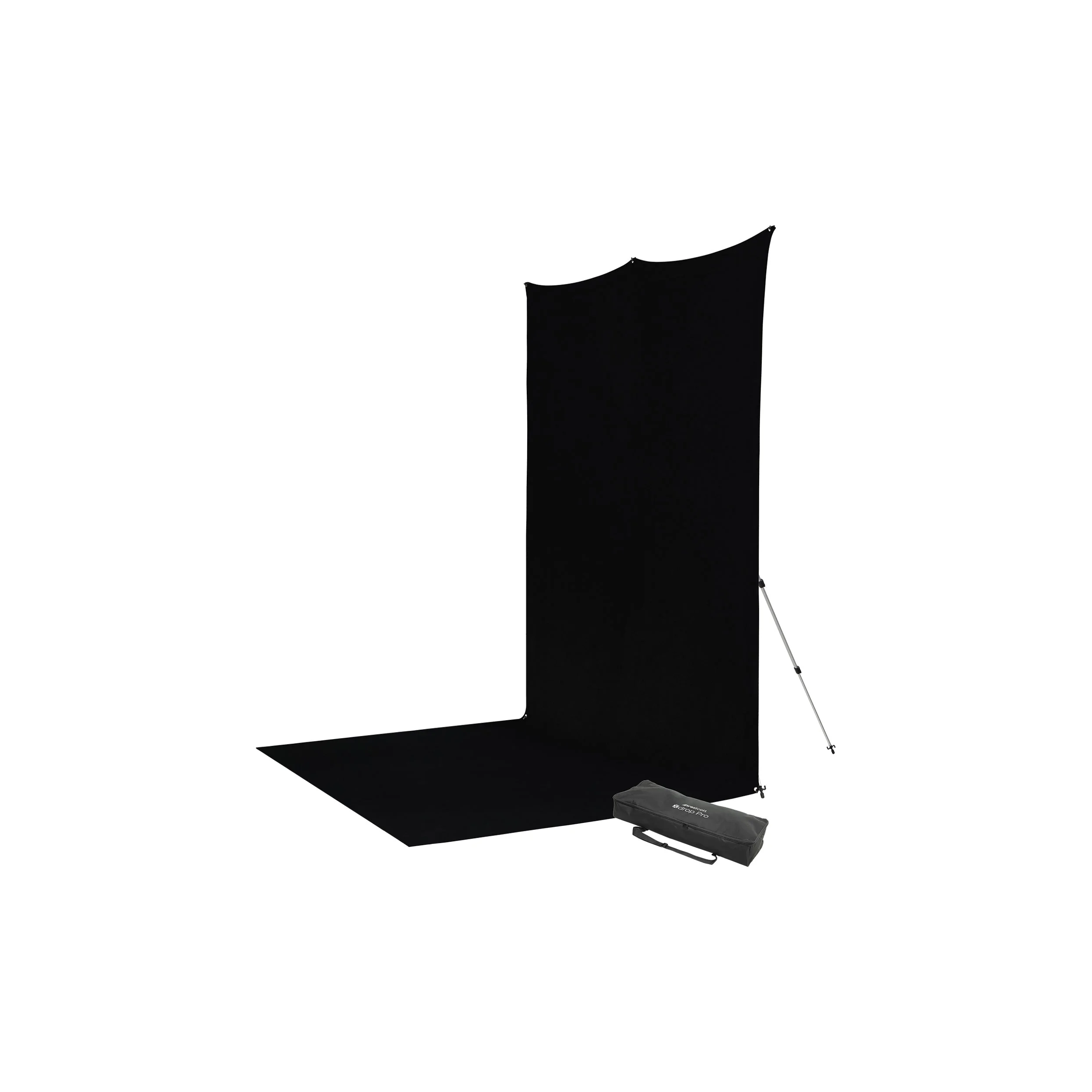 Westcott X-Drop Pro Wrinkle-Resistant Backdrop Kit - Rich Black Sweep